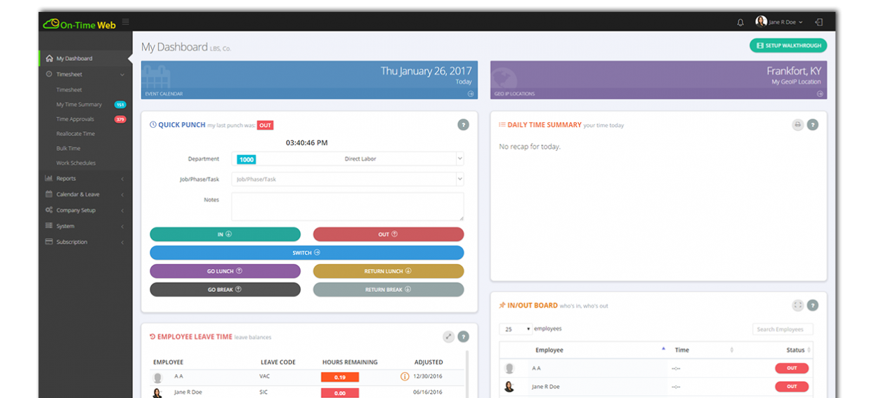 Home Default - On-Time Web