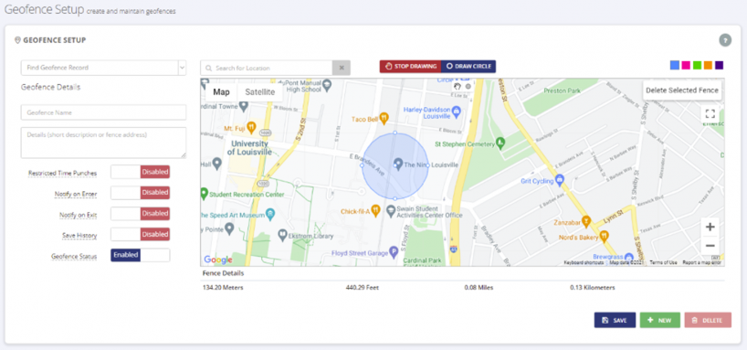 Geo-fencing In On-Time Web - On-Time Web by Customware, Inc.